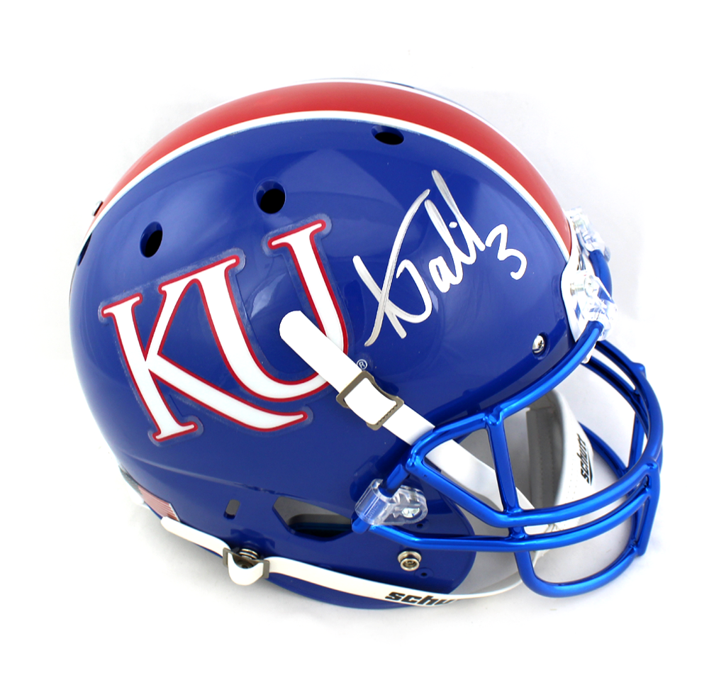 Aqib Talib Signed NCAA University of Kansas Jayhawks Schutt Full Size ...