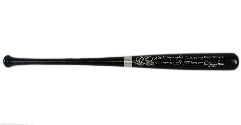 Dale Murphy Signed Atlanta Braves Rawlings Engraved Big Stick Black MLB ...