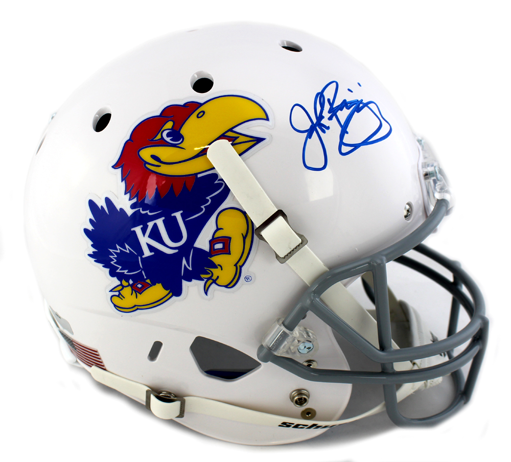 John Riggins Signed Kansas Jayhawks Full Size Schutt Helmet – Radtke Sports