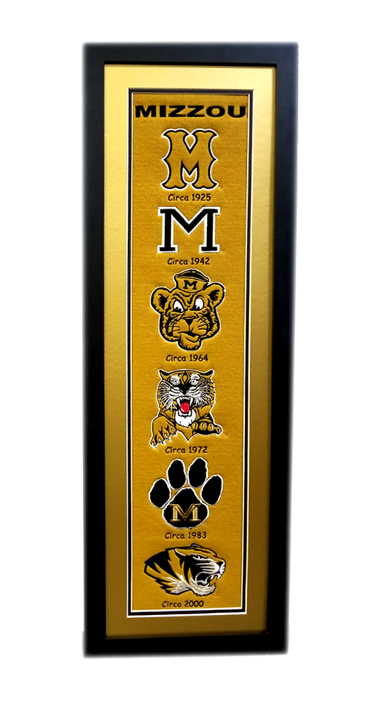 Missouri Tigers 36″x12″ Framed Heritage Banner with Team Logos – Radtke ...