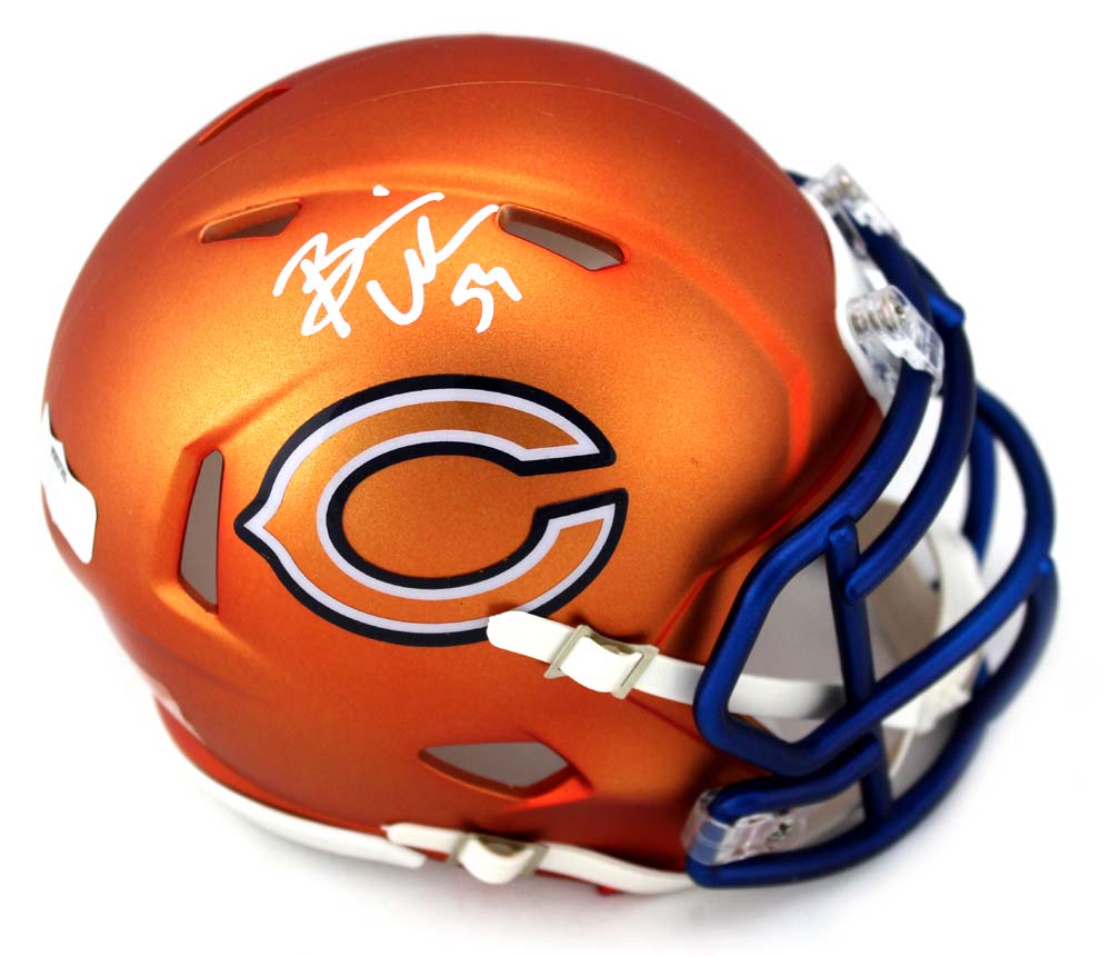 Brian Urlacher Signed Chicago Bears Riddell NFL Mini Helmet – Radtke Sports