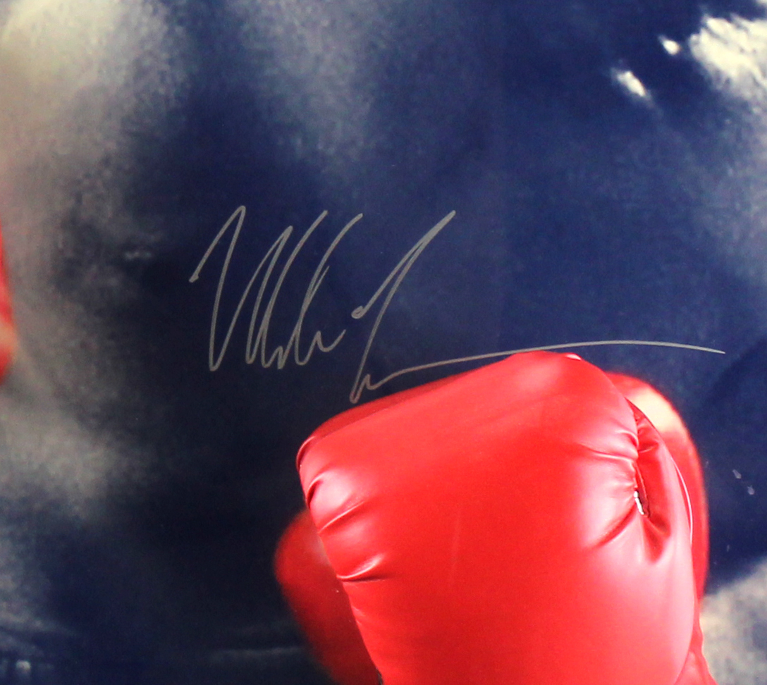 Mike Tyson Signed Framed Knock Out Image with Everlast Boxing Glove ...