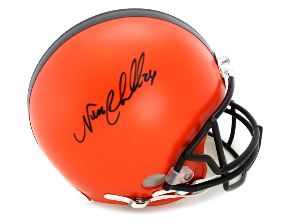 Nick Chubb Signed Cleveland Browns Schutt Authentic Orange NFL Helmet ...