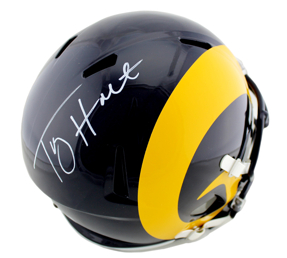 Torry Holt Signed St. Louis Rams Riddell Full Size Color Rush NFL Speed ...