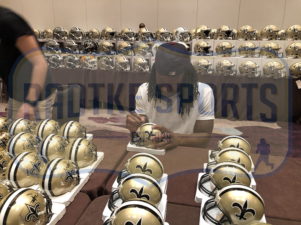 Alvin Kamara Signed New Orleans Saints Throwback NFL Mini Helmet ...