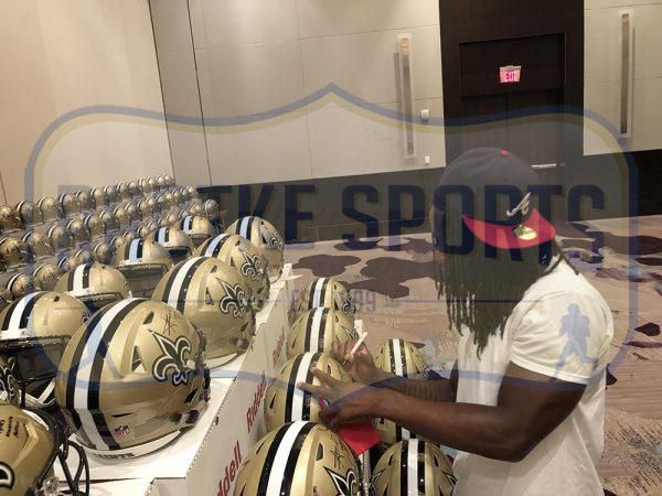 Alvin Kamara Signed New Orleans Saints Speed Flex Authentic Gold NFL ...