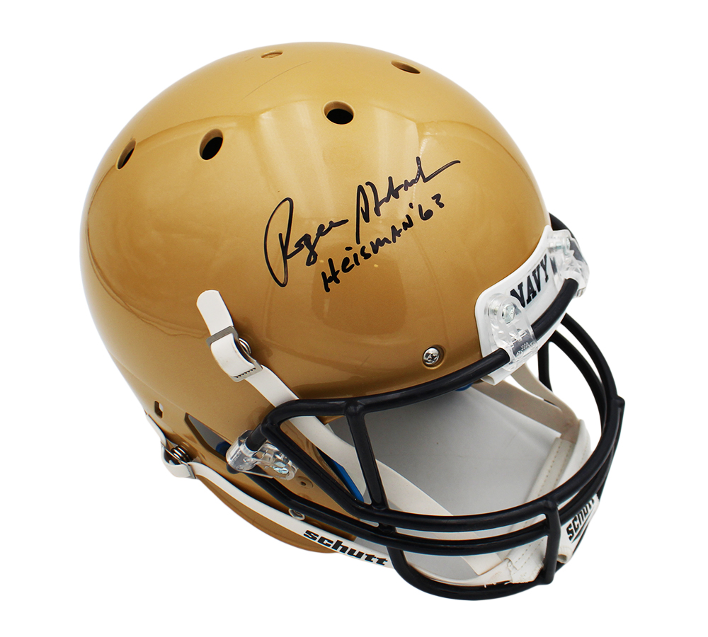 Roger Staubach Signed Navy Midshipmen Schutt Full Size Helmet with ...