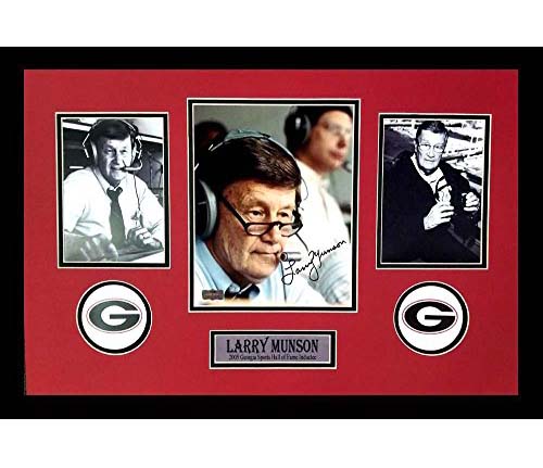 Larry Munson Signed Georgia Bulldogs Framed 8×10 Photo – Broadcasting ...