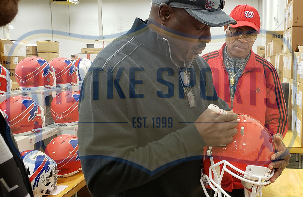 Christian Okoye Signed Kansas City Chiefs Speed Authentic Helmet with ...
