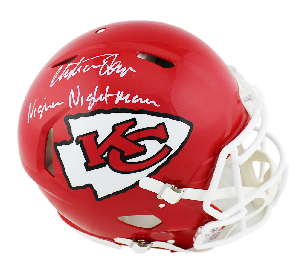Christian Okoye Signed Kansas City Chiefs Speed Authentic Helmet with ...