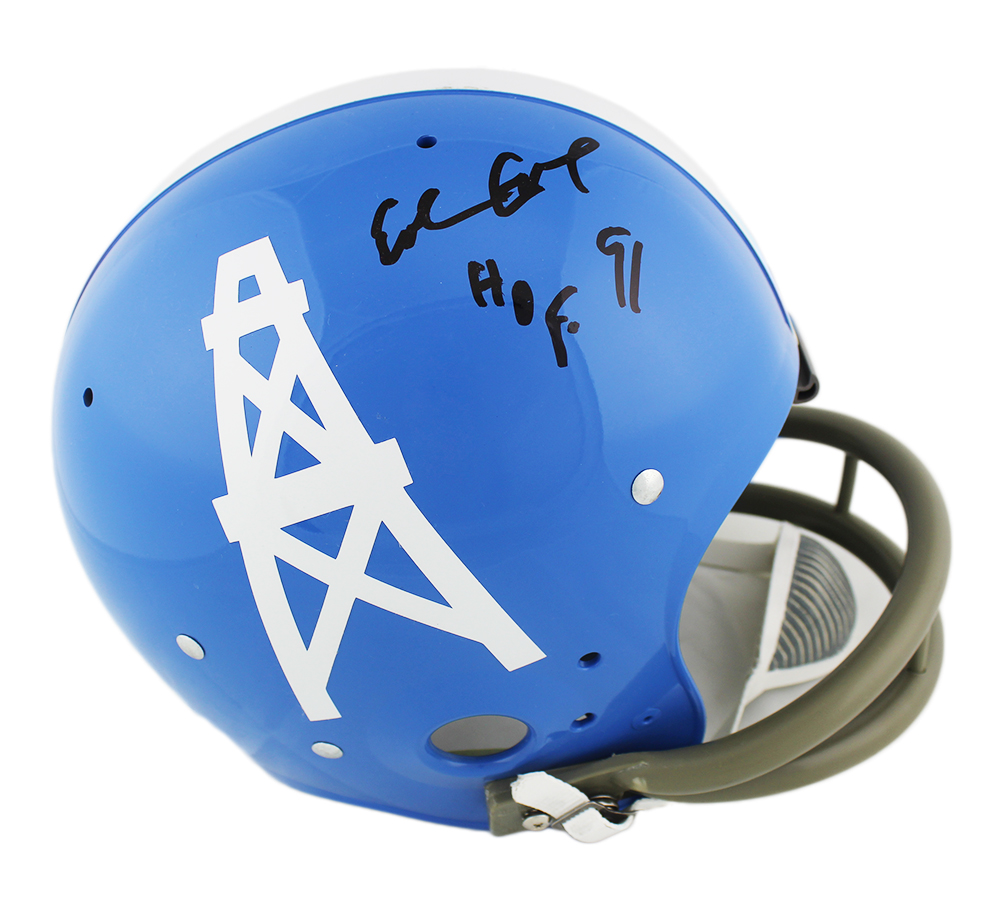 Earl Campbell Signed Houston Oilers TK Suspension Blue NFL Helmet with ...