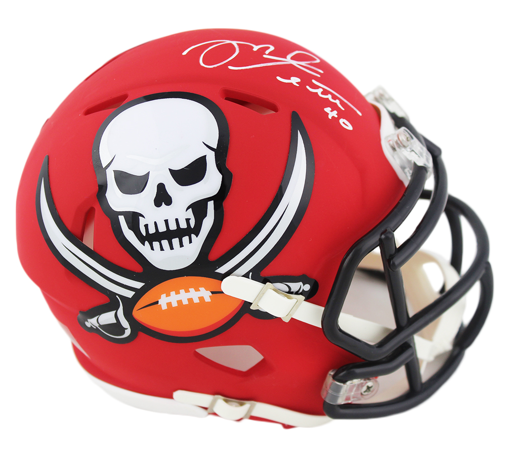 Mike Alstott Signed Tampa Bay Buccaneers Speed AMP NFL Mini Helmet ...
