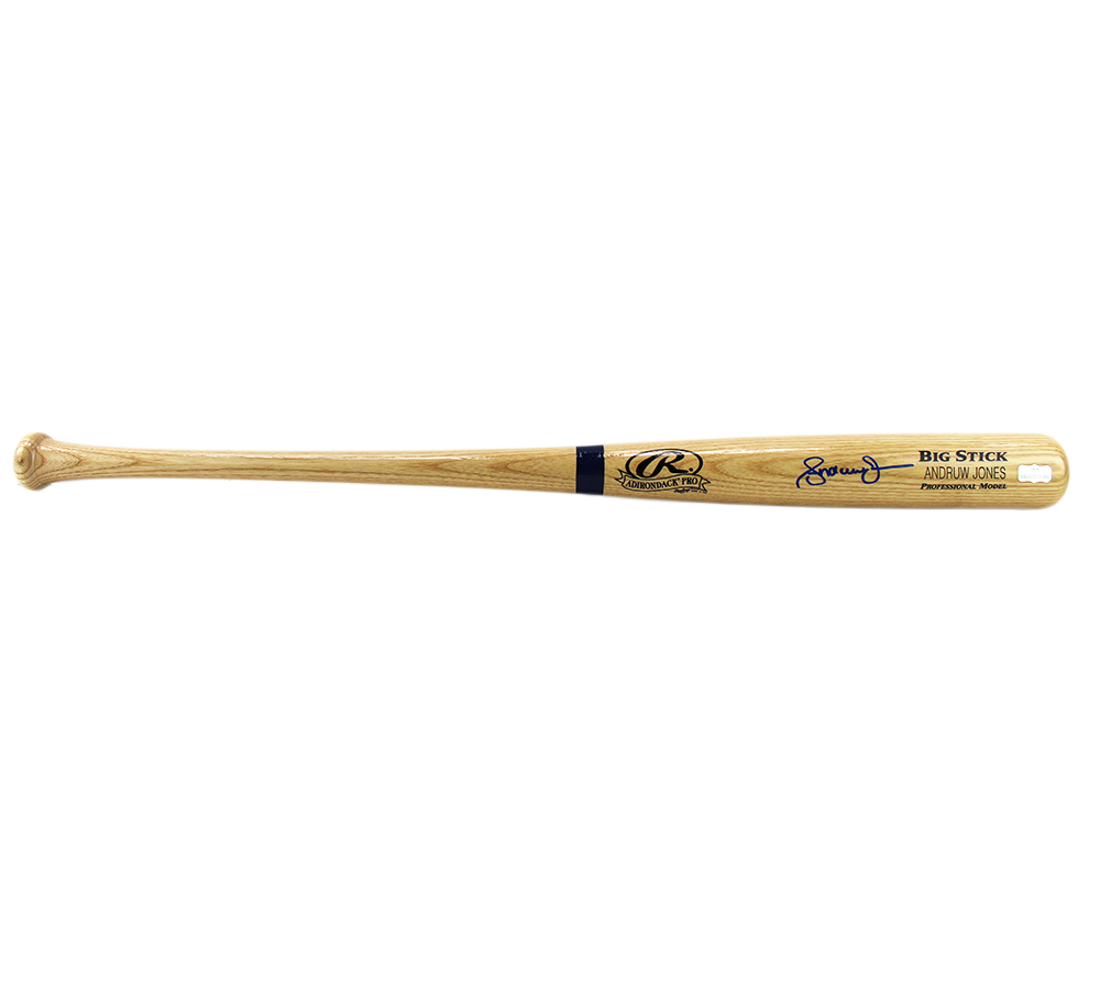 Andruw Jones Signed Atlanta Braves Rawlings Engraved Big Stick Blonde ...