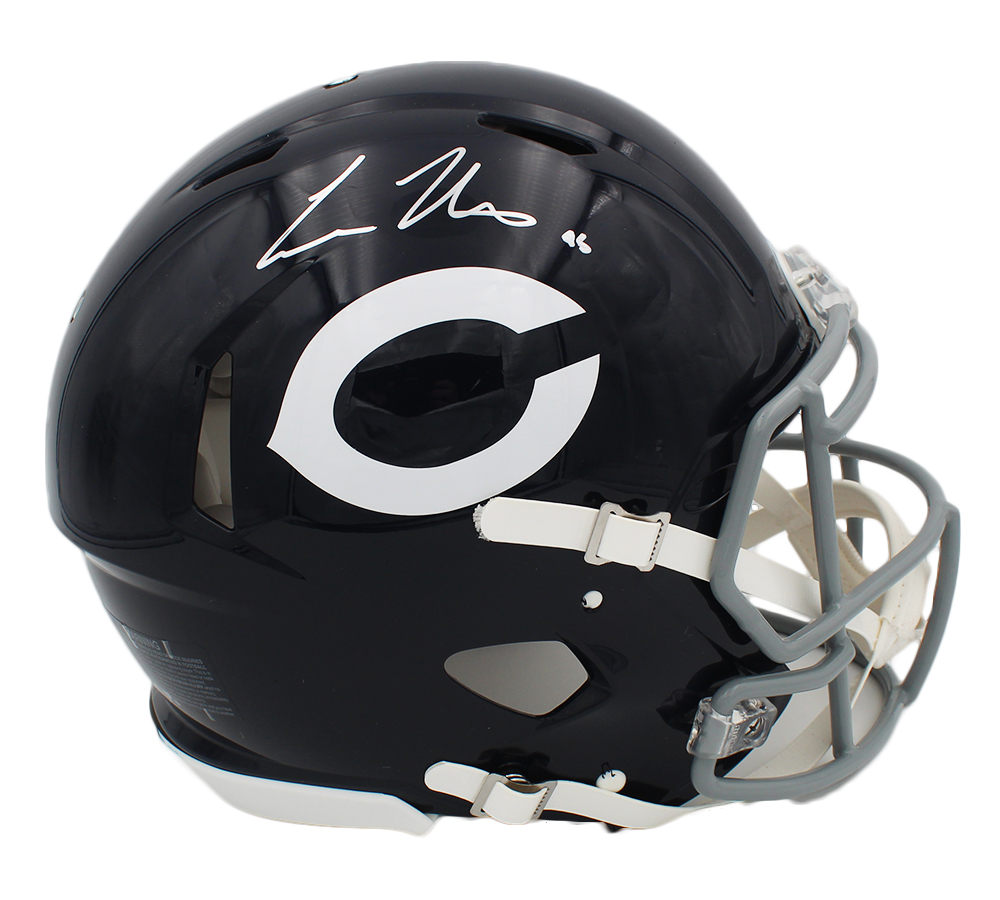 Cole Kmet Signed Chicago Bears Speed Authentic Color Rush NFL Helmet ...