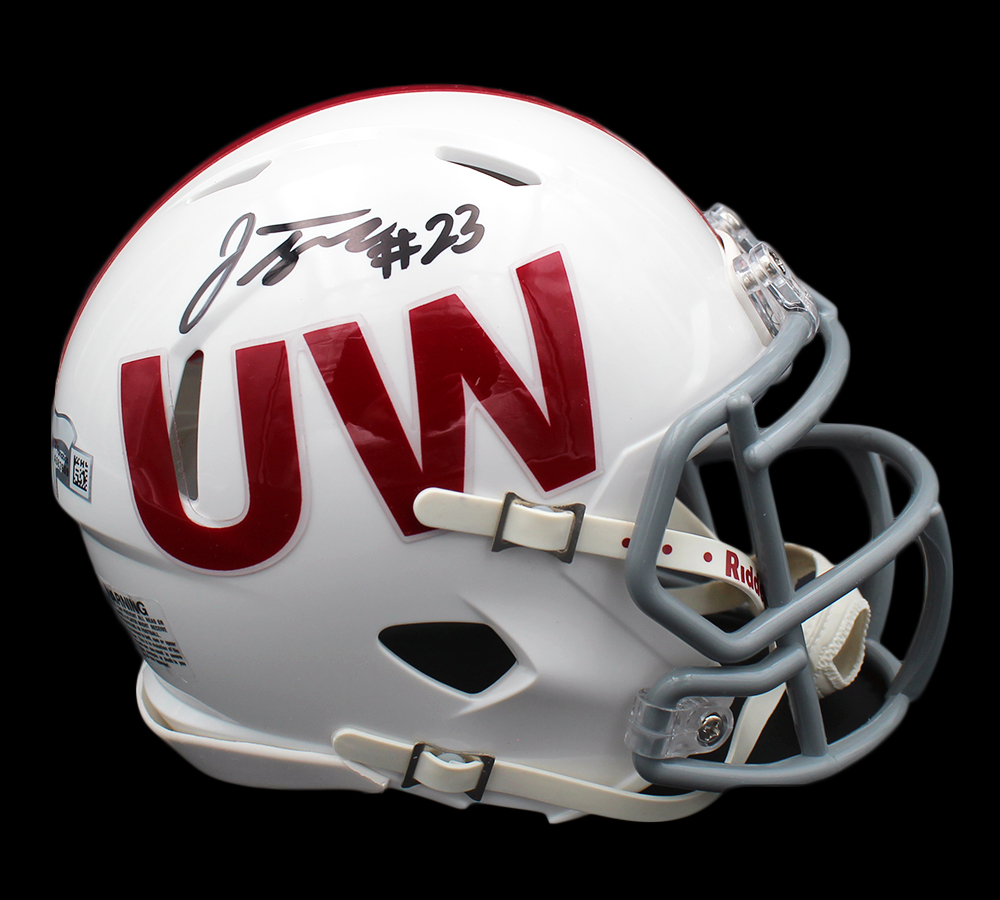 Jonathan Taylor Signed Wisconsin Badgers Throwback Speed NCAA Mini ...