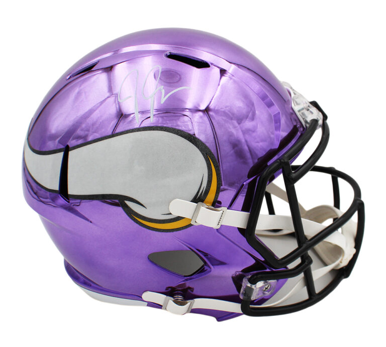 Justin Jefferson Signed Minnesota Vikings Speed Full Size Chrome NFL ...