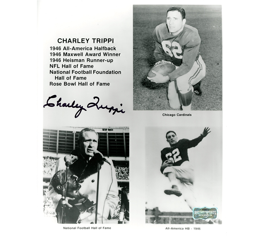 Charley Trippi Signed Georgia Bulldogs Unframed 8×10 Career Highlight ...