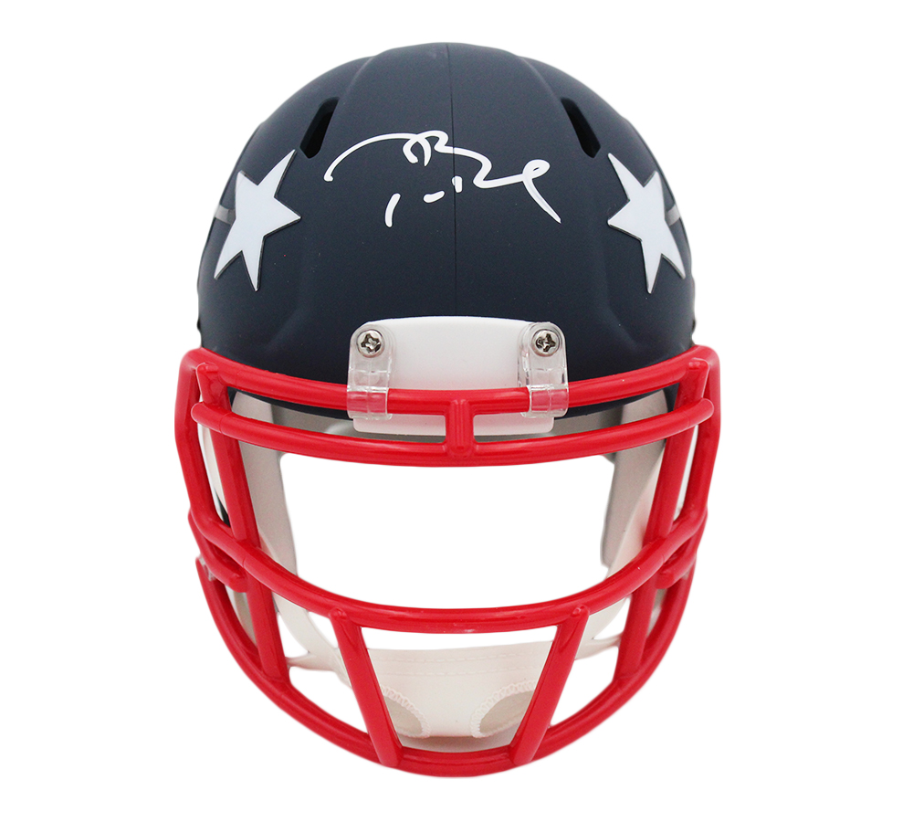 Tom Brady Signed New England Patriots Speed AMP NFL Mini Helmet ...