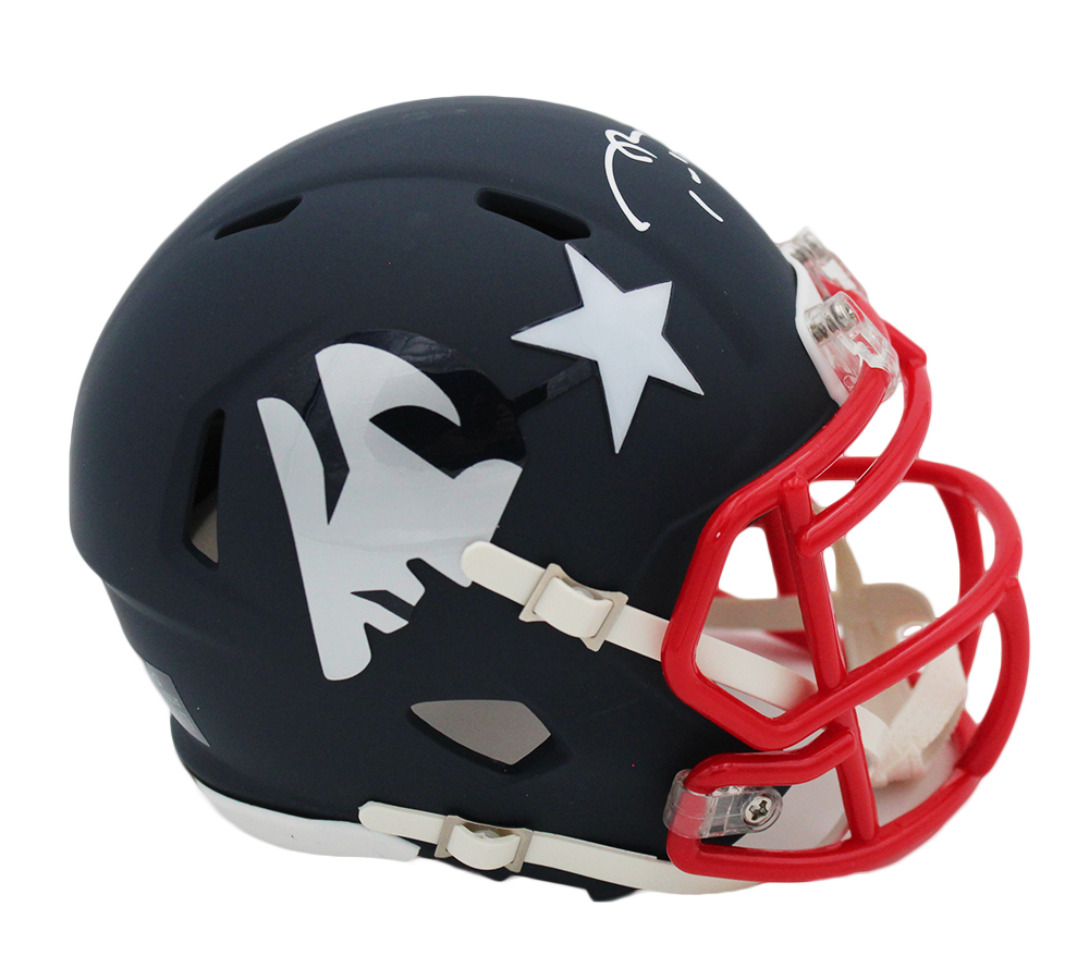 Tom Brady Signed New England Patriots Speed AMP NFL Mini Helmet ...