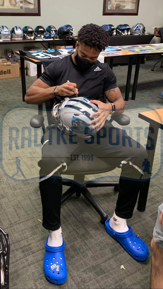 Jeremy Chinn Signed Carolina Panthers Speed Authentic NFL Helmet ...