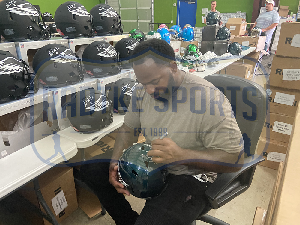 Fletcher Cox Signed Philadelphia Eagles Speed Full Size NFL Helmet ...