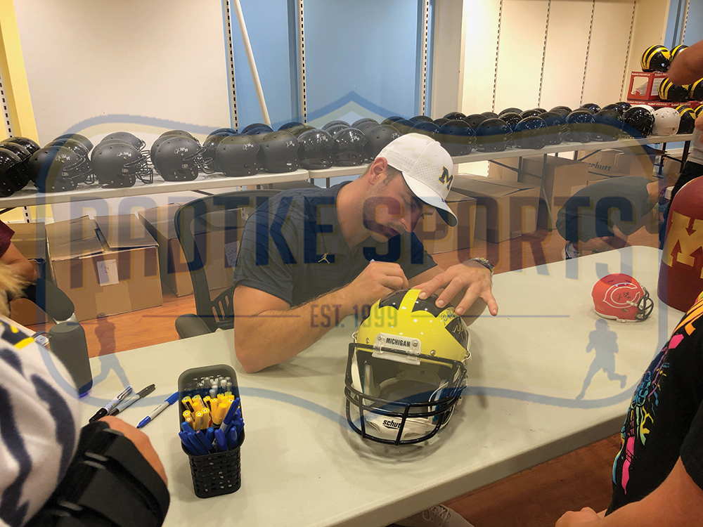 Jake Butt Signed Michigan Wolverines Speed Full Size NCAA Helmet ...