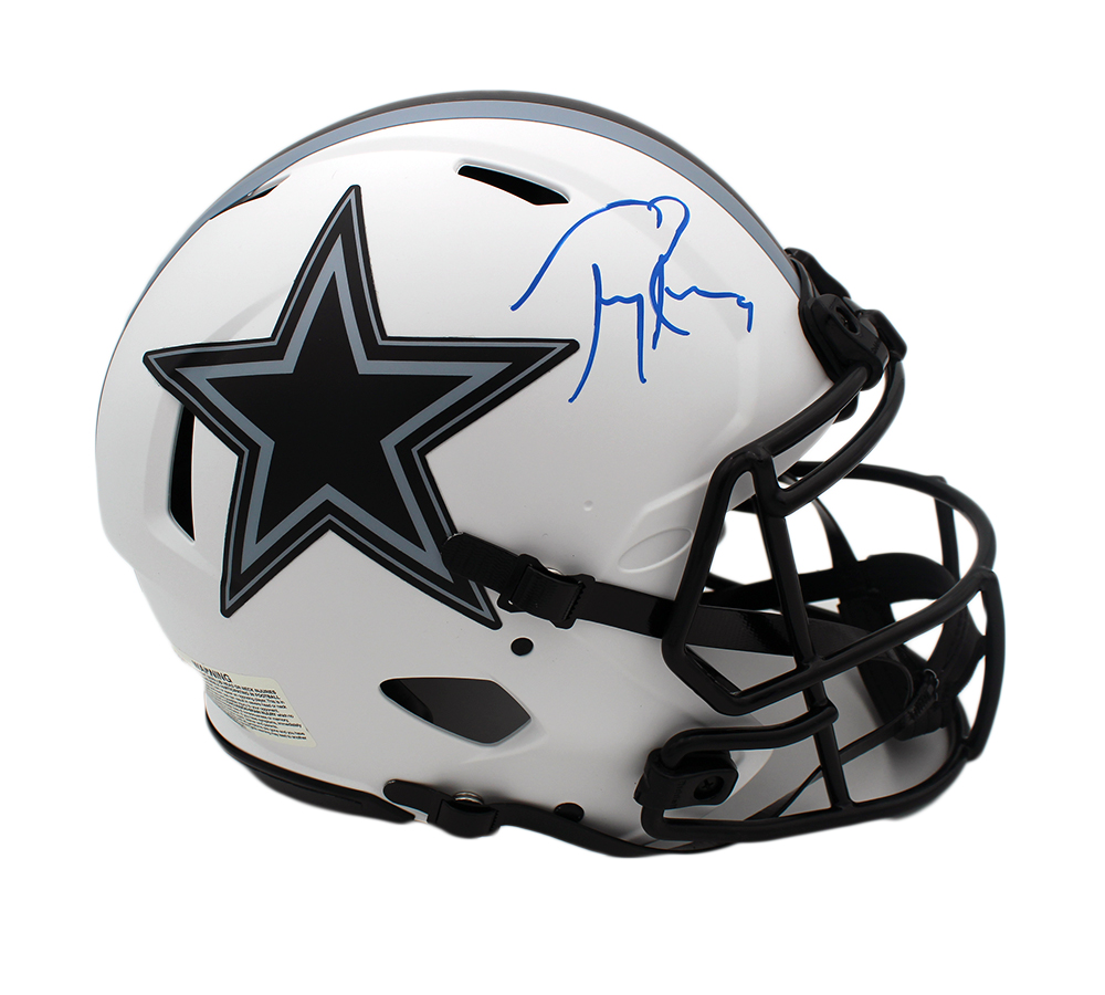 Tony Romo Signed Dallas Cowboys Speed Authentic Lunar NFL Helmet ...