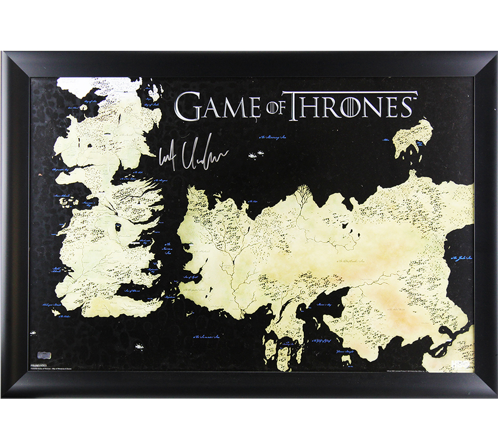 Kit Harington Signed Game of Thrones Westeros Map Framed Poster ...