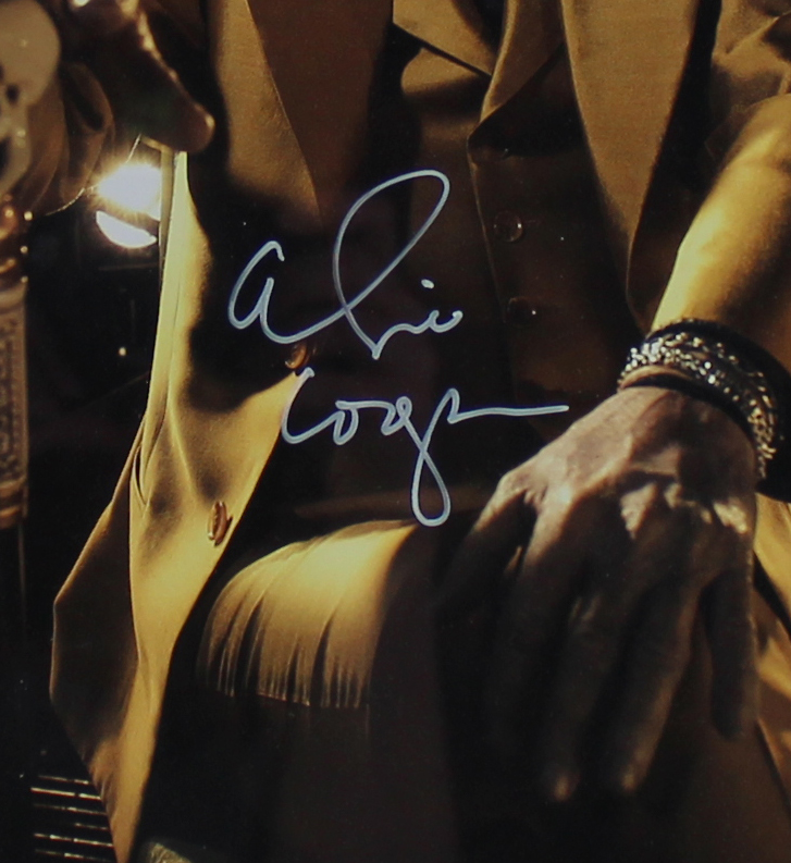 Alice Cooper Signed Framed 11×14 Photo – Sitting Legs Crossed with Cane ...