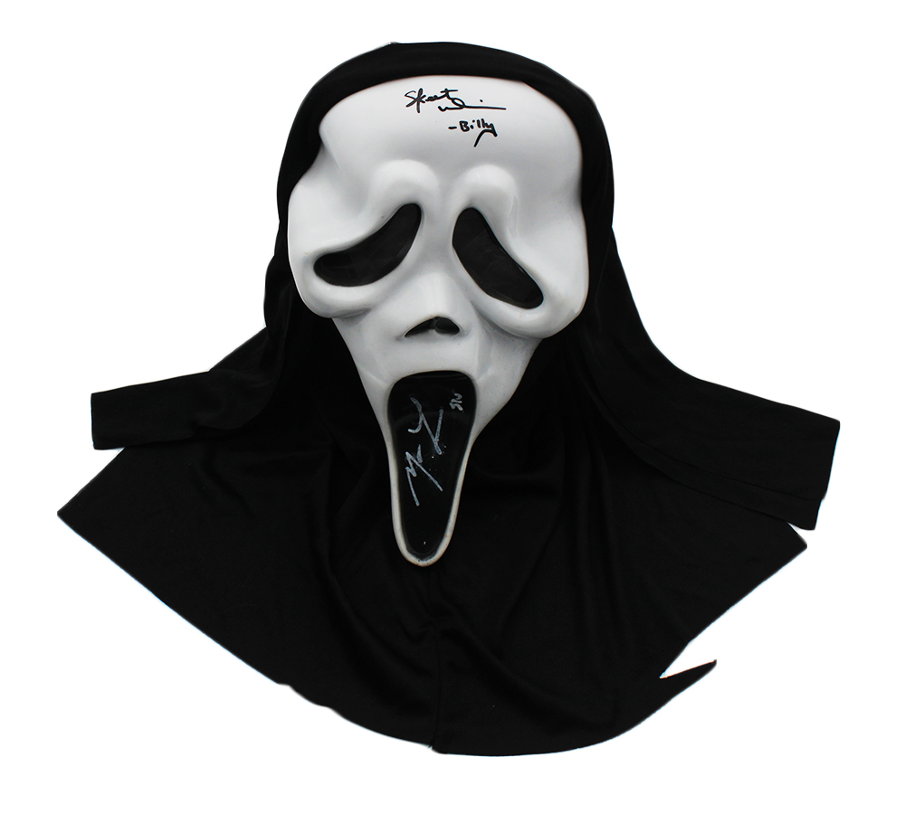 Matthew Lillard & Skeet Ulrich Signed Scream Ghost Face Mask with “Stu ...