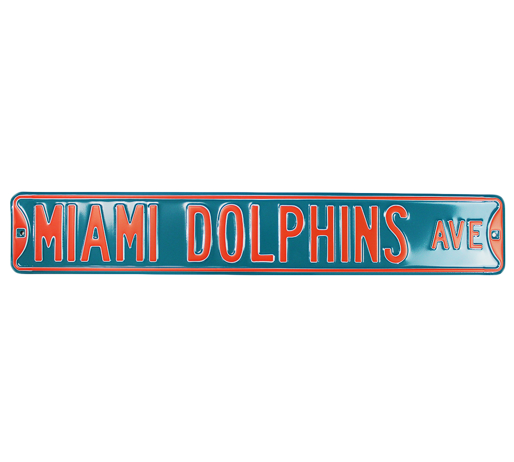 Miami Dolphins Avenue Officially Licensed Authentic Steel 36×6 NFL ...