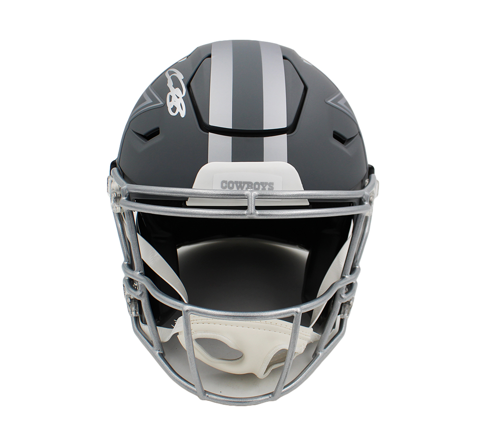 CeeDee Lamb Signed Dallas Cowboys Speed Flex Authentic Slate NFL Helmet ...