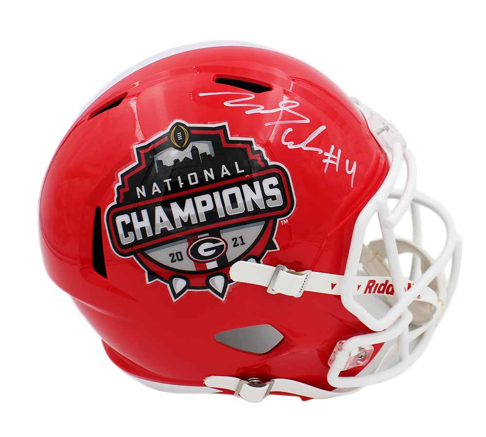 James Cook Signed Georgia Bulldogs Speed Full Size National Champ ...