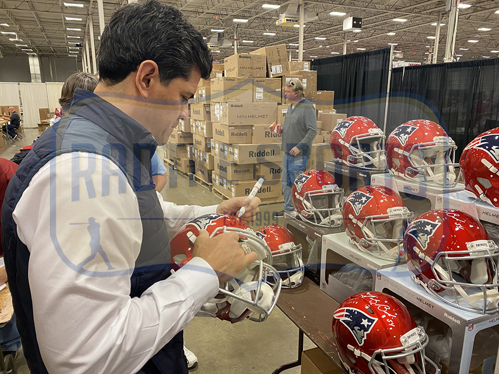 Tedy Bruschi Signed New England Patriots Speed Authentic Flash NFL ...