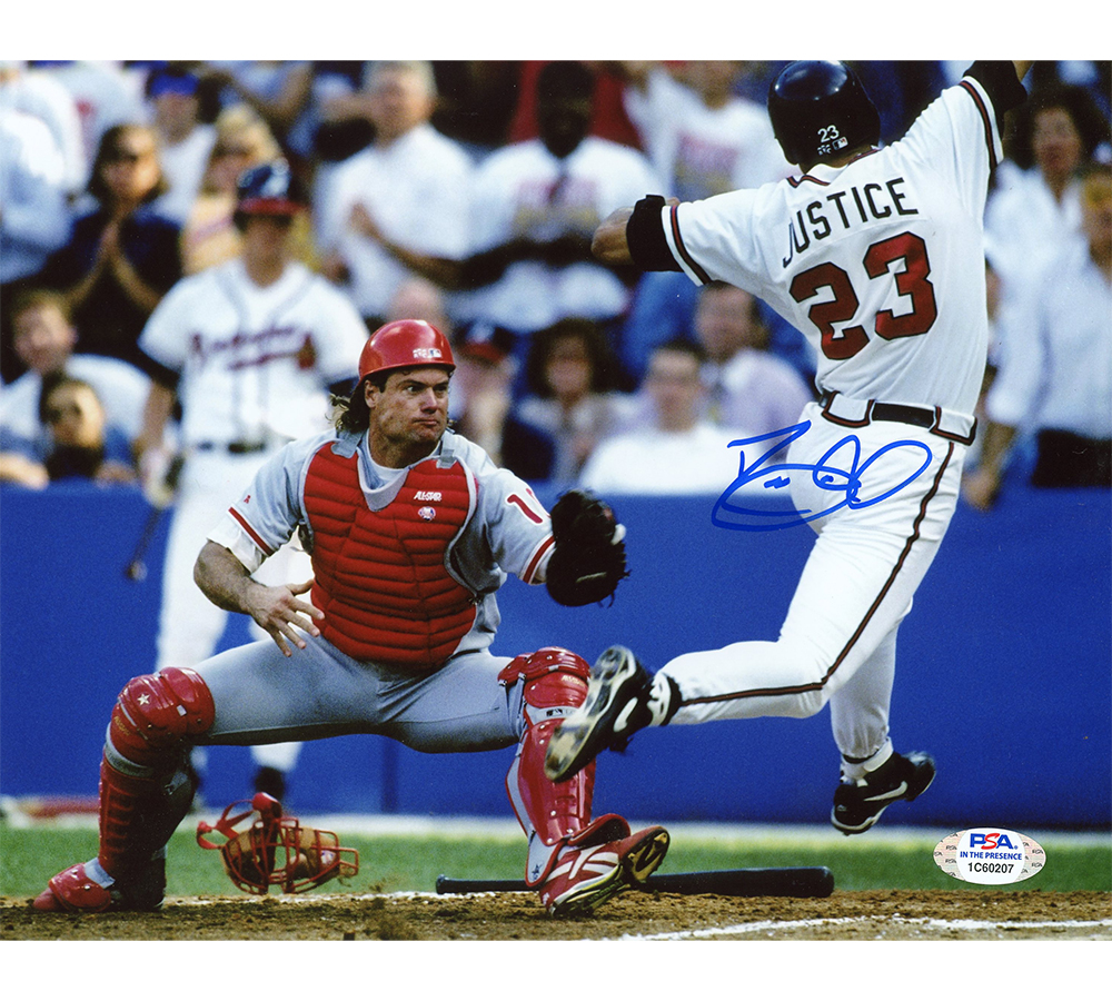 Dave Justice Signed Atlanta Braves Unframed 8×10 Photo- Running Base ...