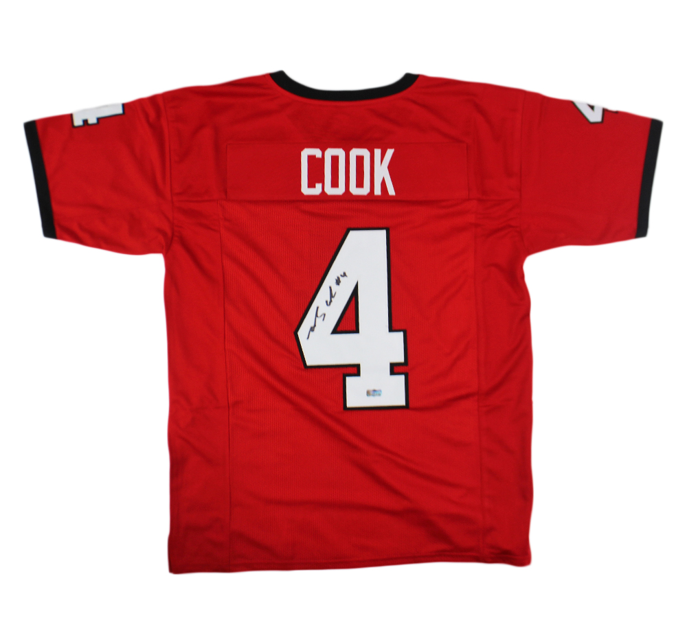 James Cook Signed Georgia Custom Red Jersey – Radtke Sports