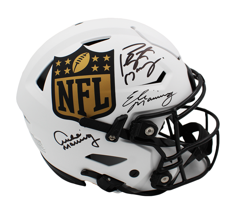 Archie, Eli And Peyton Manning Signed NFL Shield Speed Flex Authentic ...