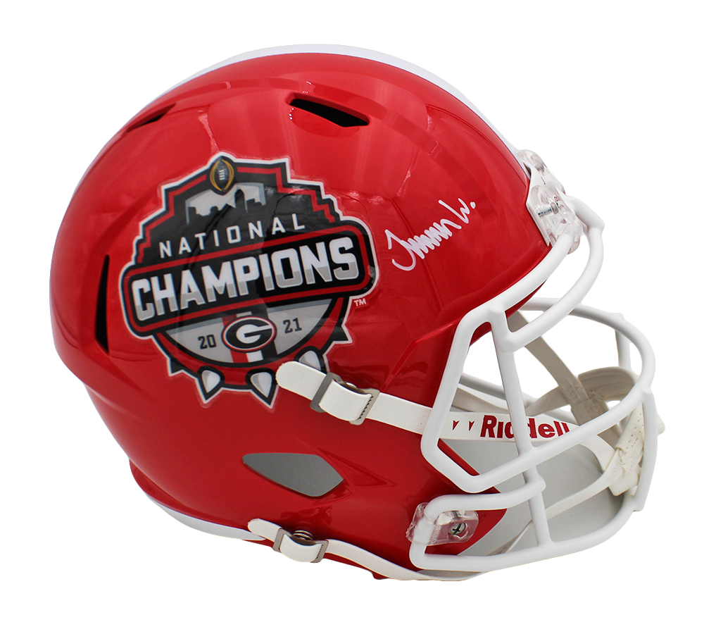 Travon Walker Signed Georgia Bulldogs Speed Full Size National ...