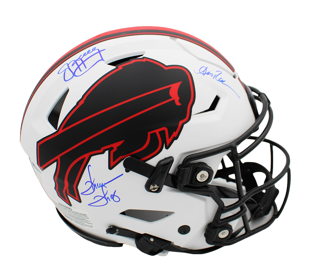 Jim Kelly, Andre Reed & Thurman Thomas Signed Buffalo Bills Speed Flex ...