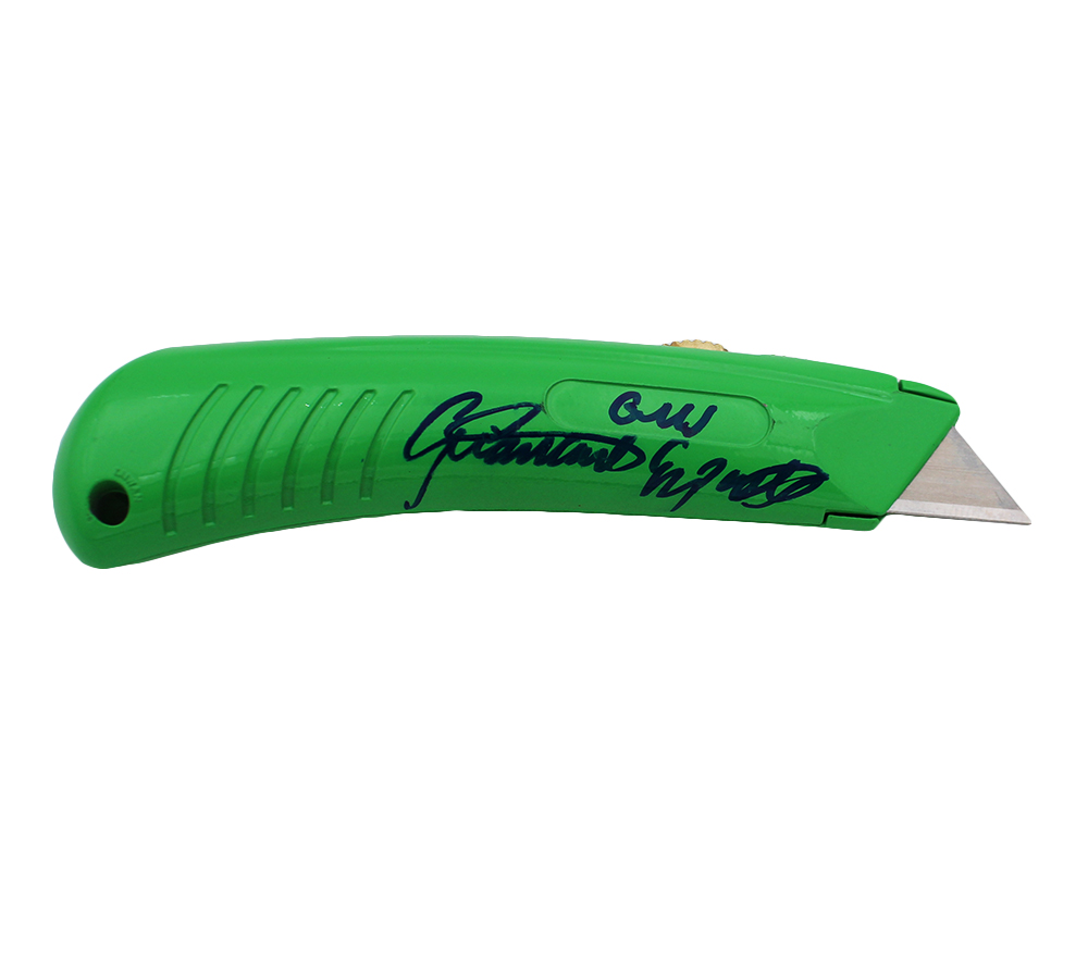 Giancarlo Esposito Signed Breaking Bad Green Box Cutter with “Gus ...