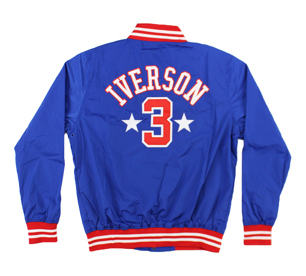 Allen Iverson Signed NBA Blue Jacket with “The Answer” – Upper Deck ...