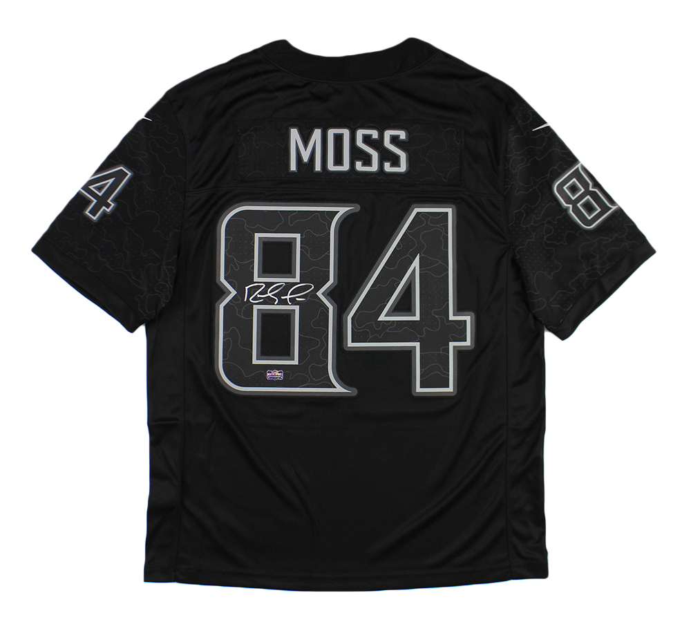 Randy Moss Signed Minnesota Vikings Nike Limited Black Reflective NFL ...
