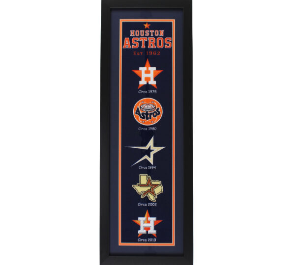 Houston Astros 36″x12″ Framed Heritage Banner with Team Logos – Radtke ...