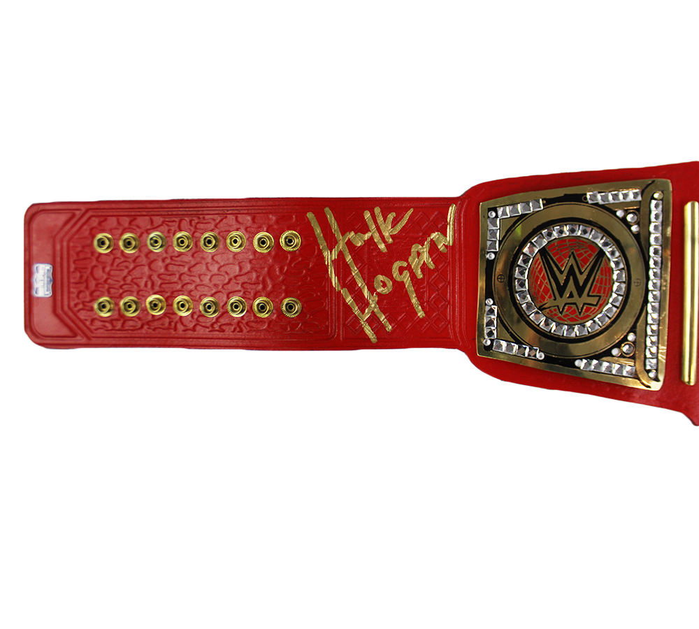 Hulk Hogan Signed Universal Champion Red Wrestling Belt – Radtke Sports