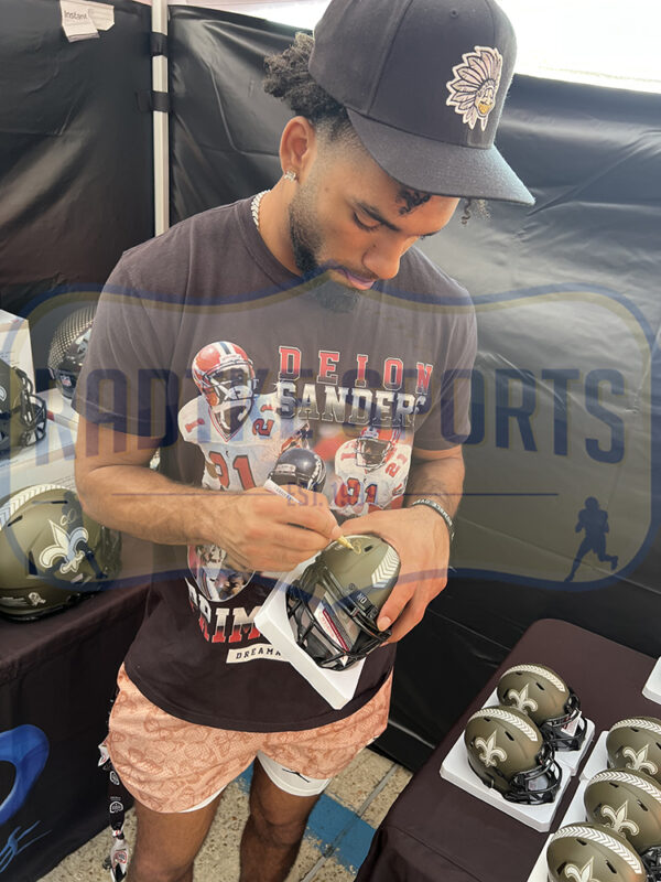 Chris Olave Signed New Orleans Saints Speed Salute To Service NFL Mini ...