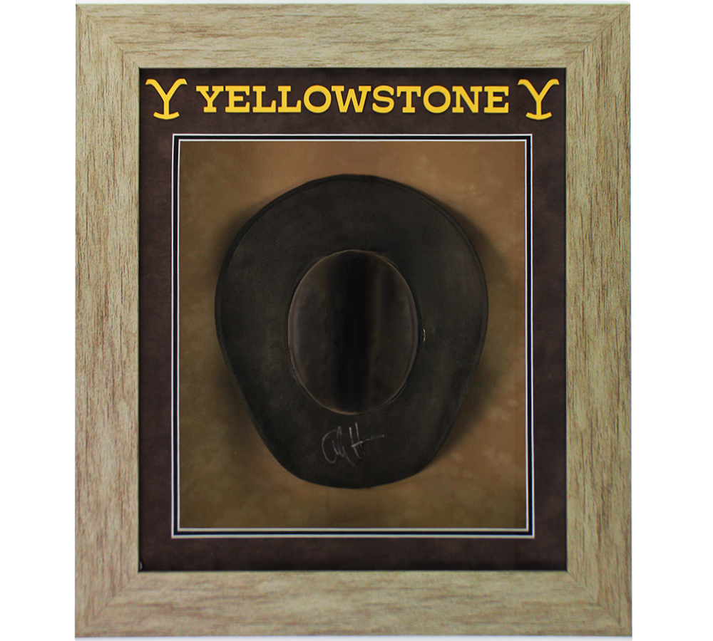 Cole Hauser Signed LED Shadowbox Framed Yellowstone “Rip Wheeler” Brown ...