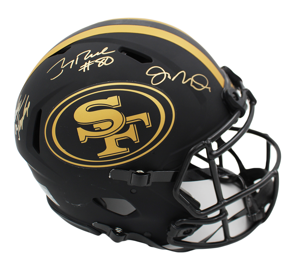 John Taylor, Joe Montana & Jerry Rice Signed San Francisco 49ers Speed ...