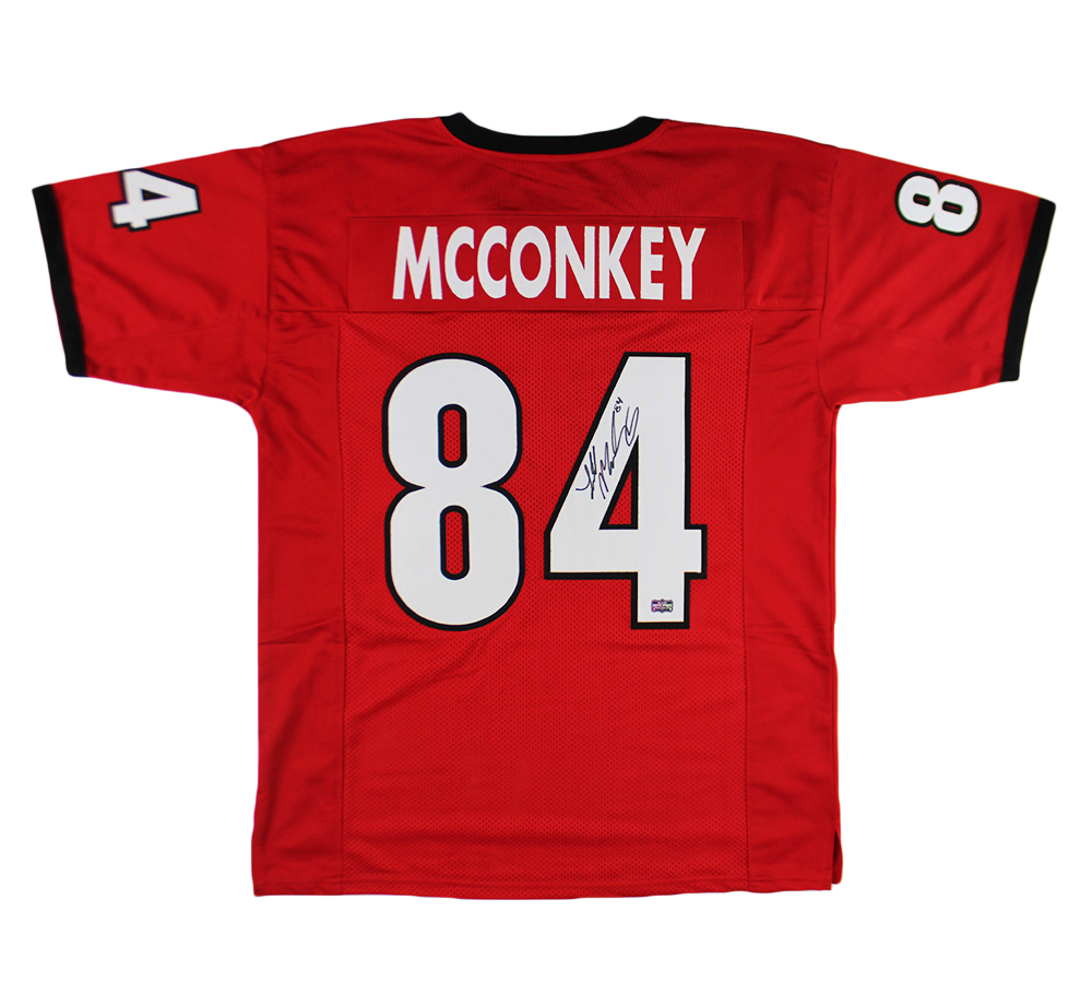 Ladd McConkey Signed Georgia Custom Red Jersey – Radtke Sports