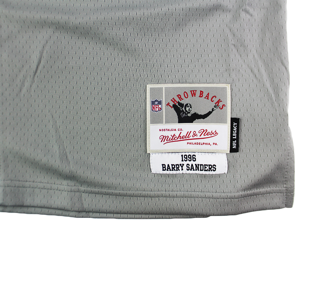 Barry Sanders Signed Detroit Lions Mitchell & Ness Split NFL Jersey ...