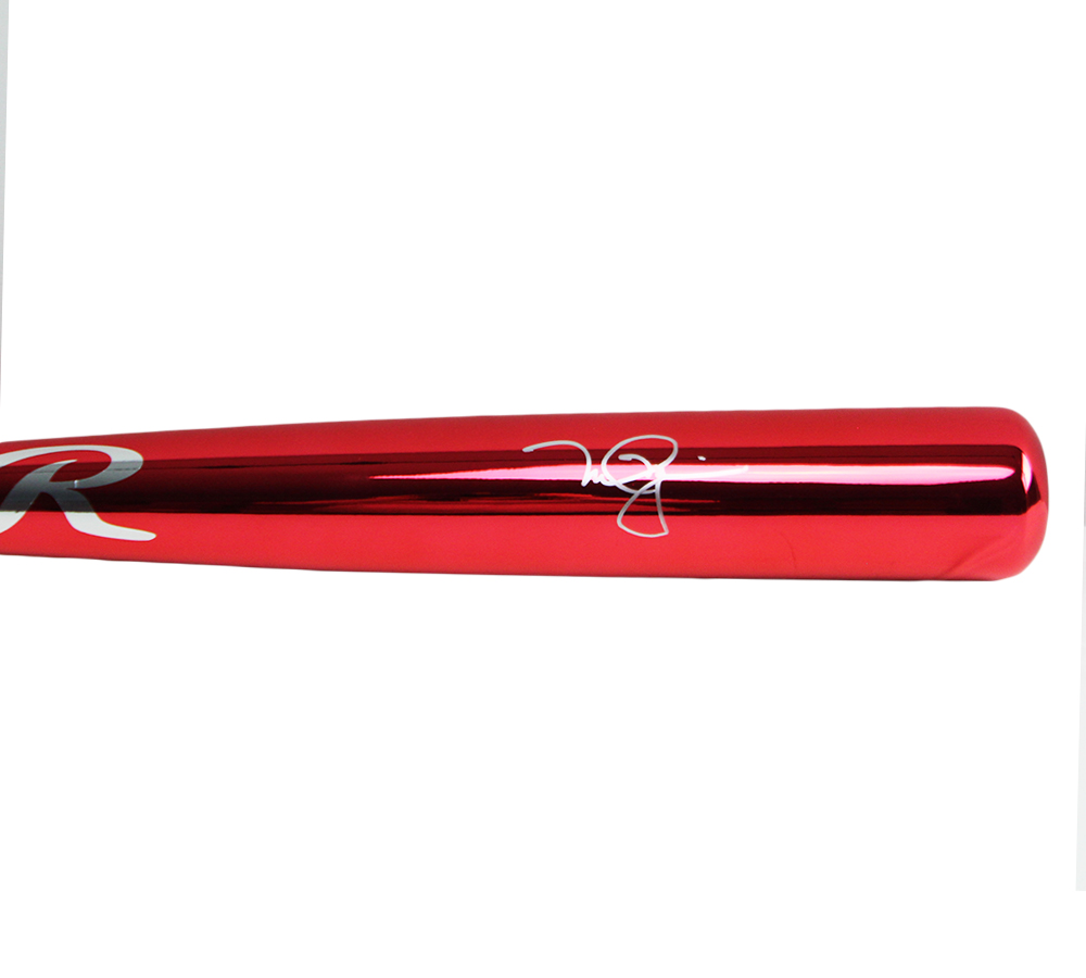 Mark McGwire Signed St. Louis Cardinals Rawlings Red Chrome MLB Bat ...
